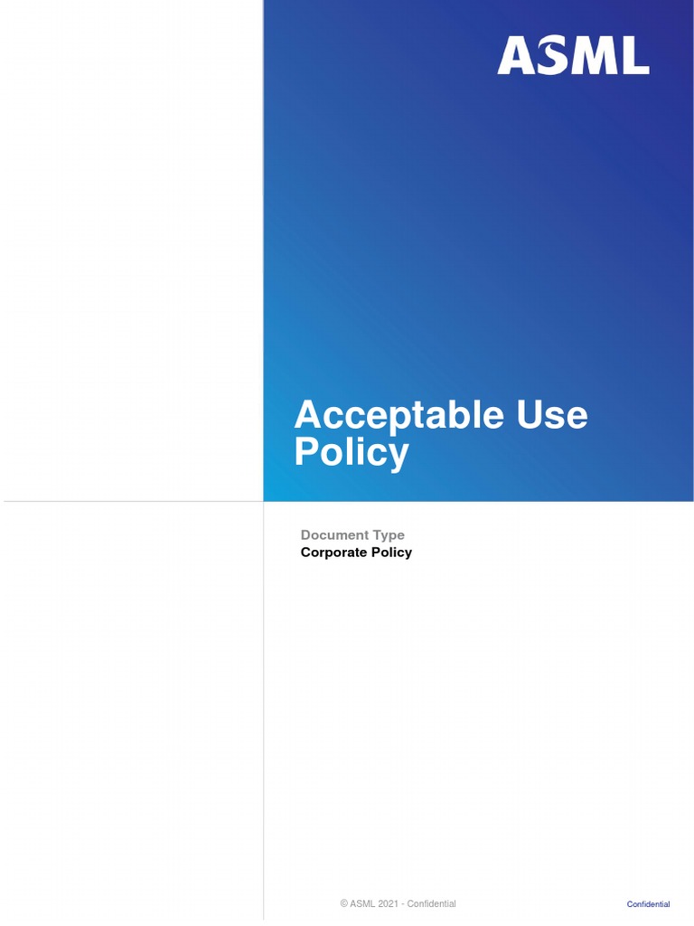 Acceptable Use Policy | PDF | Computer Network | Information Security