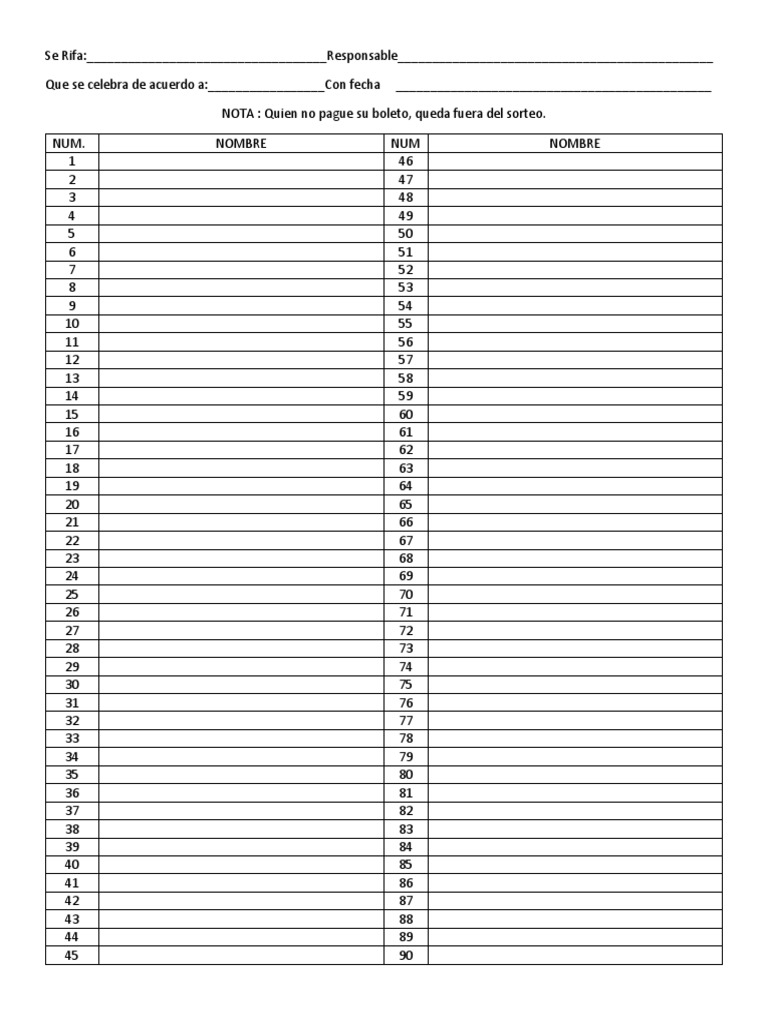 Se Rifa Formato | PDF