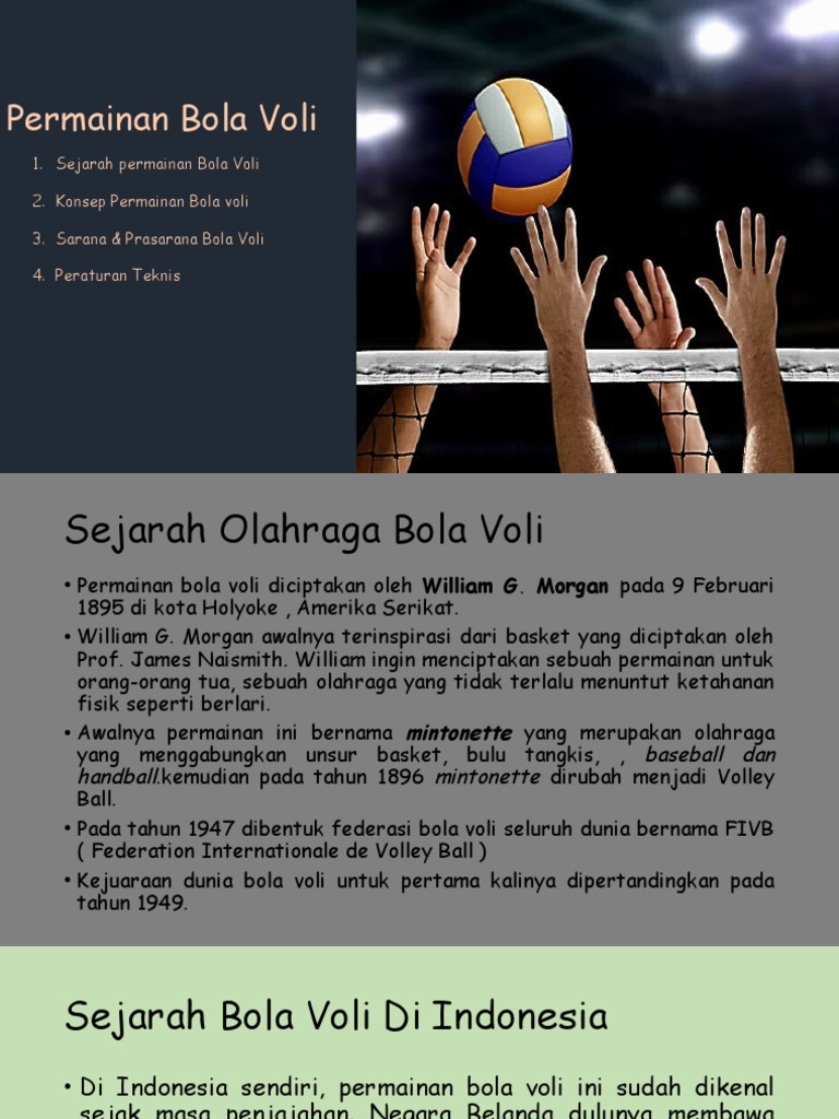 P1. Sejarah, Konsep, Permainan Bola Voli | PDF