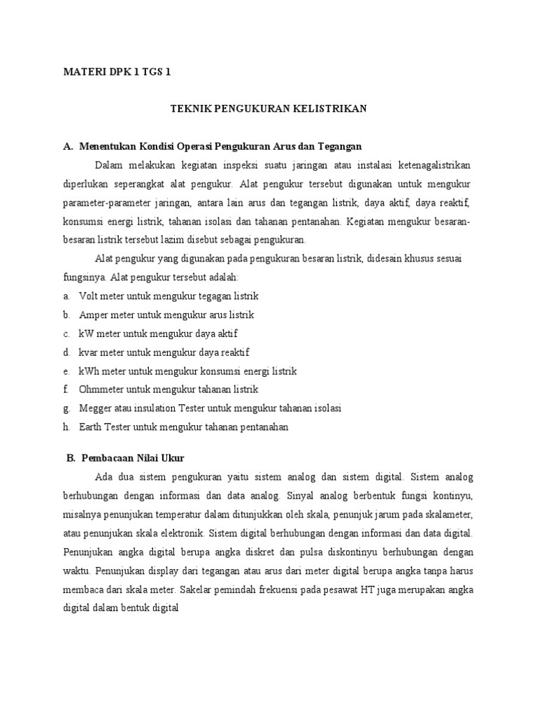 X - DPK1 - Materi1 TGS 1 | PDF