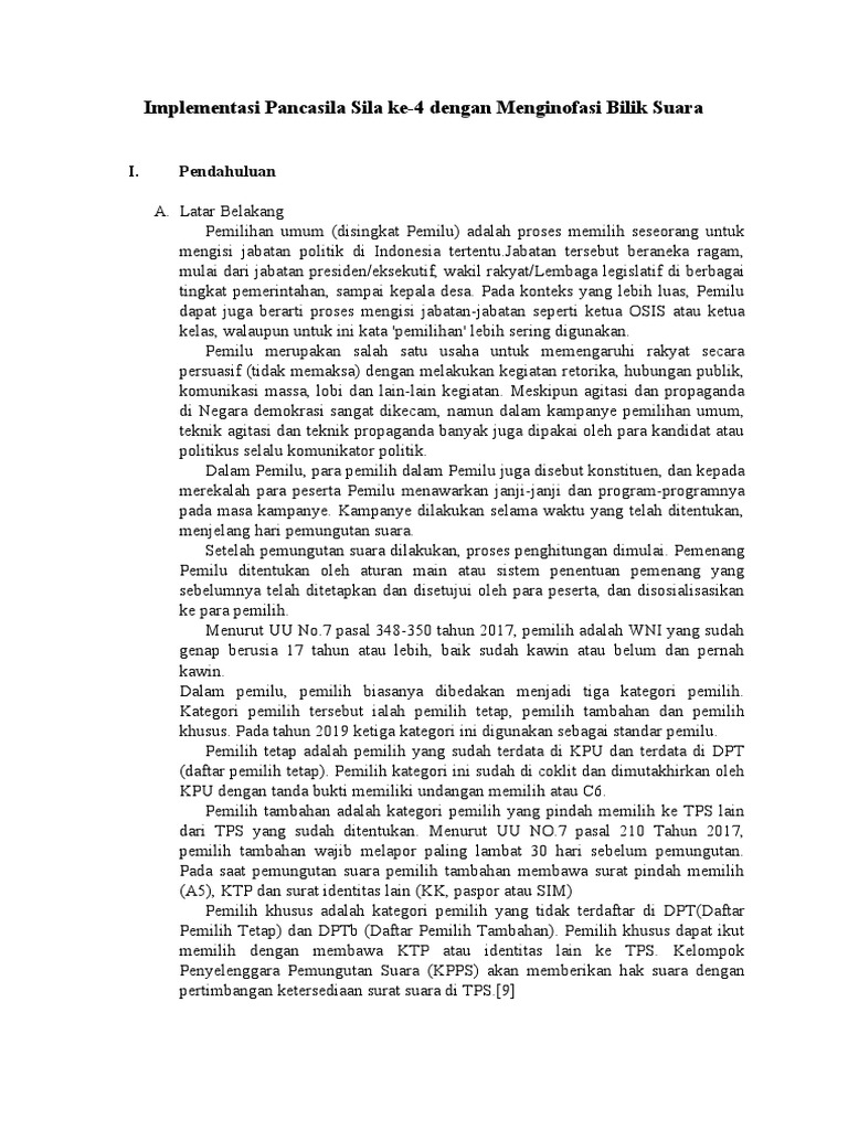 Desain Bilik Suara | PDF