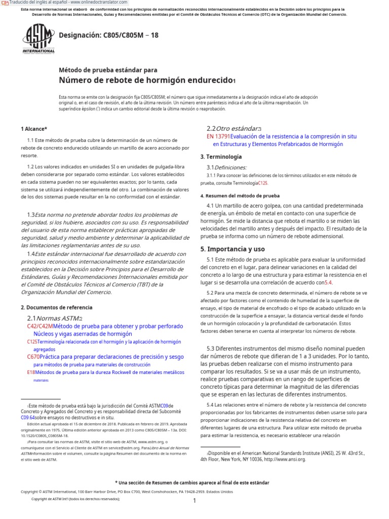 ASTM C805.en - Es | PDF