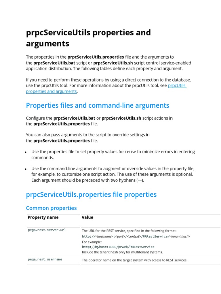 prpcServiceUtils Properties and Arguments | PDF | Json | Comma ...