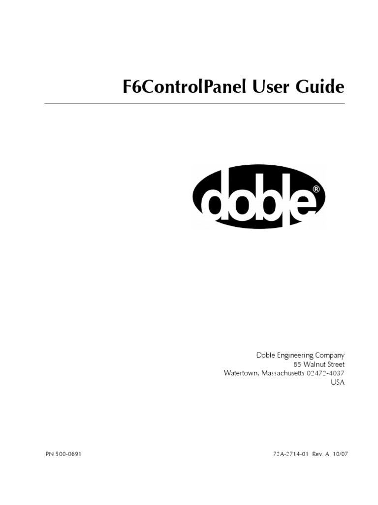 F6000 Control Panel Version 3.0 User Guide | PDF | Legal Liability | Relay