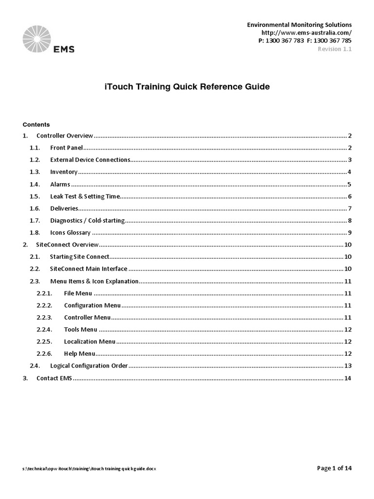 Itouch Training Quick Guide | PDF