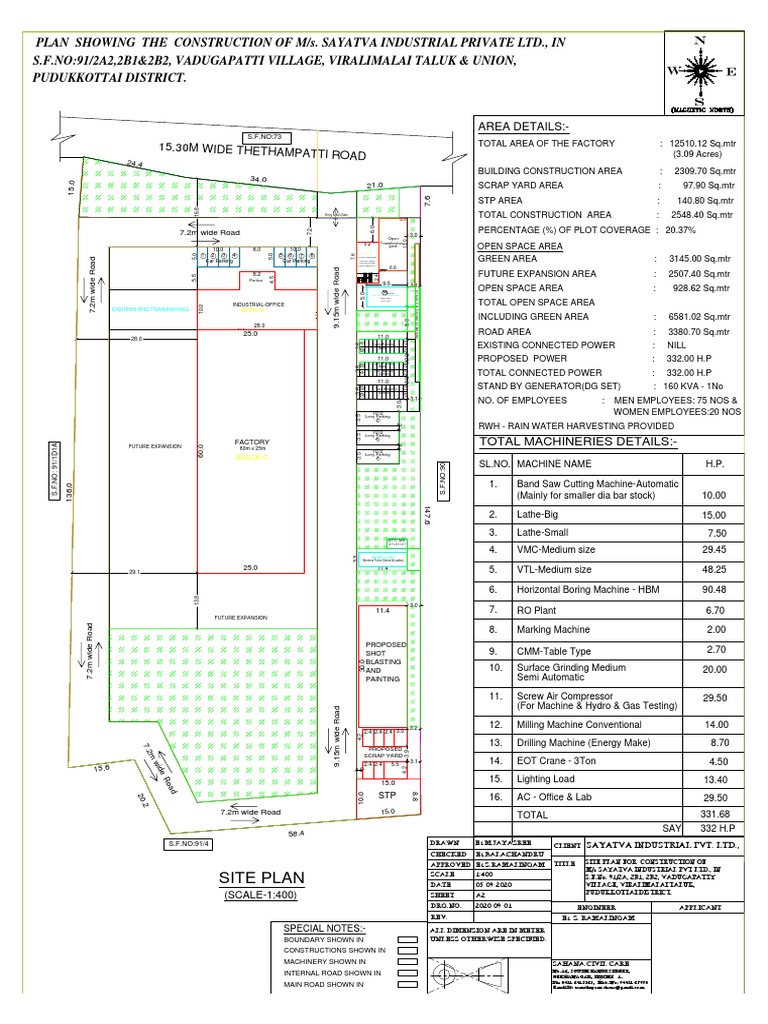 Industrial Factory Site Plan Overview | PDF