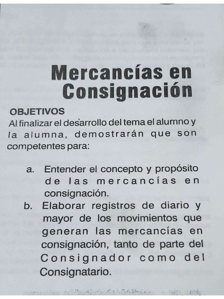 Mercancias en Consignación | PDF