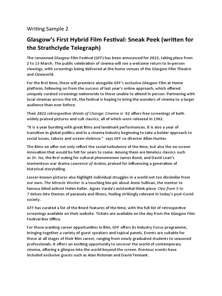 Writing Sample 2 | PDF