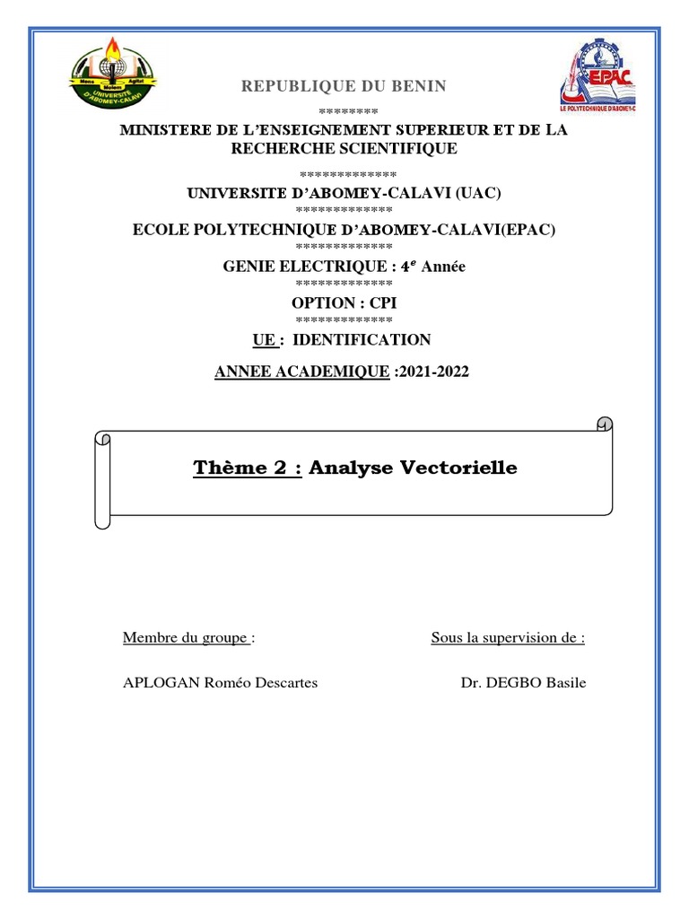 Analyse Vectorielle et Opérateurs Mathématiques | PDF | Divergence ...