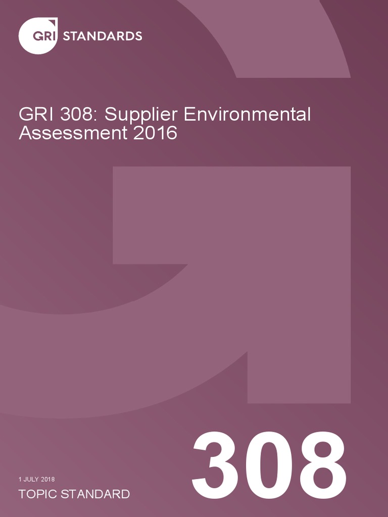 GRI 308 - Supplier Environmental Assessment 2016 | PDF | Business ...