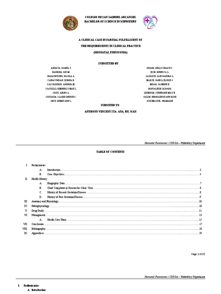 Neonatal Pneumonia - Updated | Download Free PDF | Lung | Pneumonia