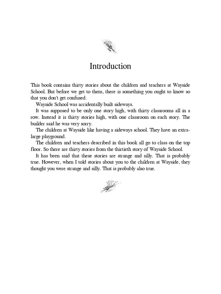 Sideways Stories From Wayside School 1-2 | PDF