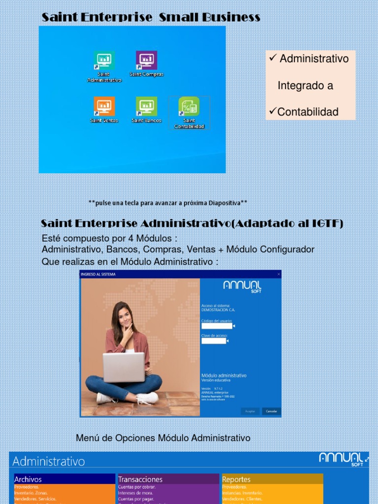 Presentación Saint Small Business | PDF | Contabilidad | Moneda
