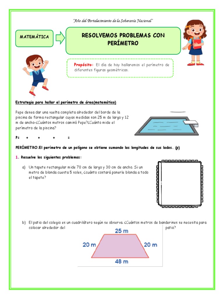 Act-Matemát-Resolvemos Problemas Con Perímetro | PDF | Geometría ...