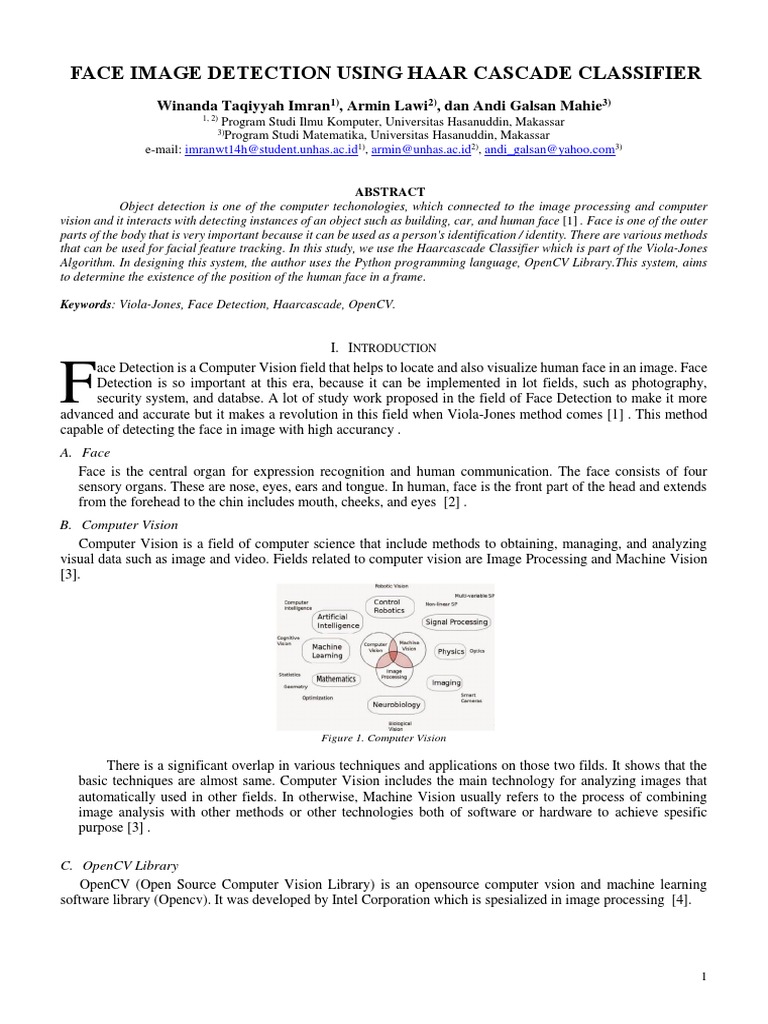 Haar - Cascades - 1 Ref | PDF