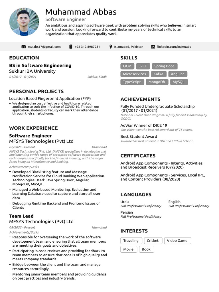 Abbas' Resume | PDF