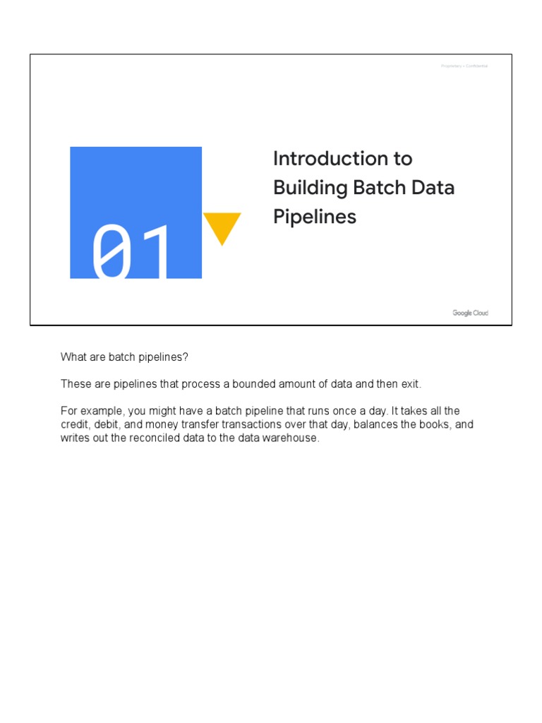 M2.1 Introduction To Building Batch Data Pipelines | PDF | Metadata | Cloud Computing
