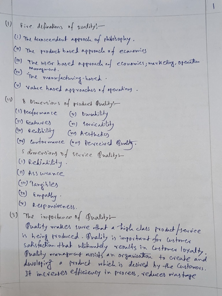 TQM Assignment | PDF