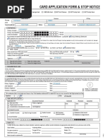 BSP Card Application and Stop Notice Form | PDF | Debit Card | Visa Inc.