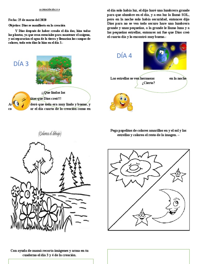 Dia 3 y 4 de La Creación | PDF