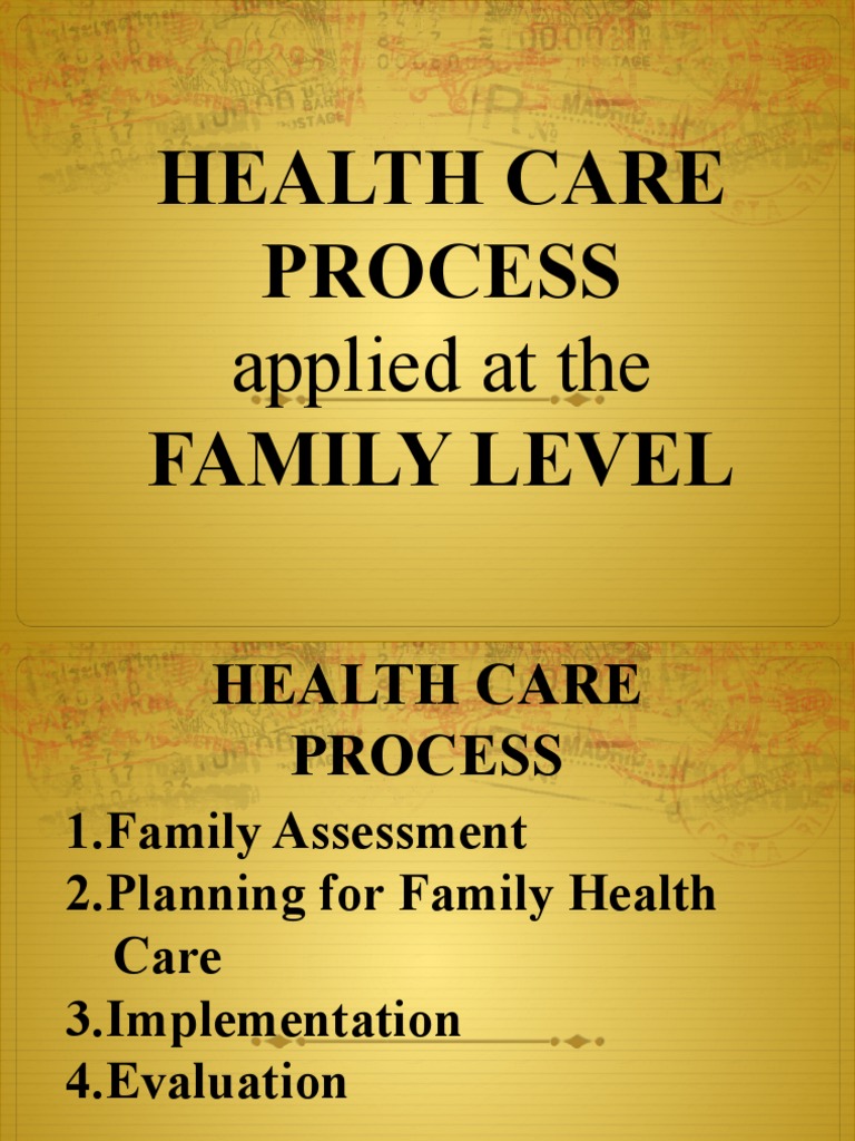 Healthcare Process Applied at The Family LEvel | PDF | Pregnancy | Infants