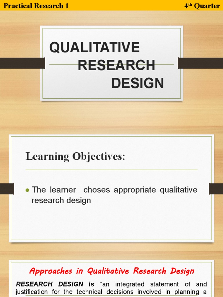 PR1 - Q4 - Week 1 - Qualitative Research Design | PDF