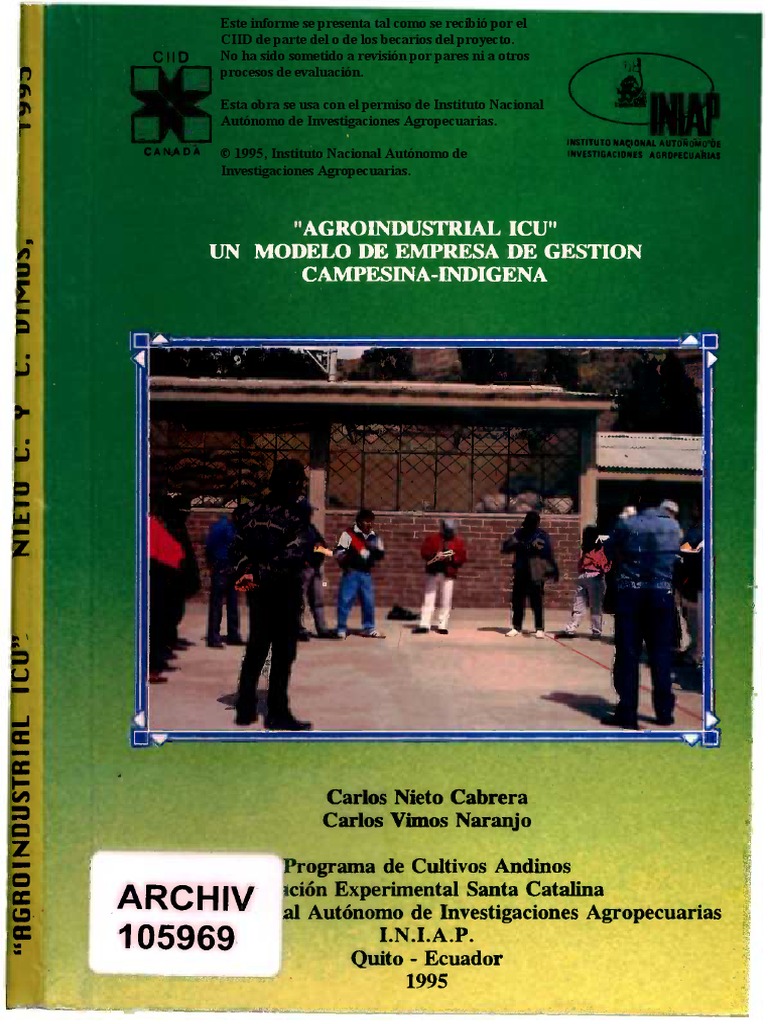 Modelo Agroindustrial Comunitario ICU | PDF | Agricultura ...