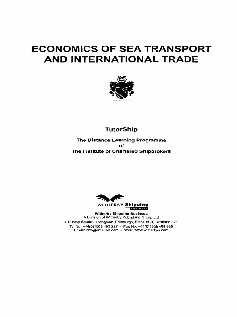 Economics of Sea Transport and International Trade | PDF | Demand ...