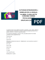 Actividad Integradora 5.: Animales de Granja | PDF | Métodos y materiales de enseñanza