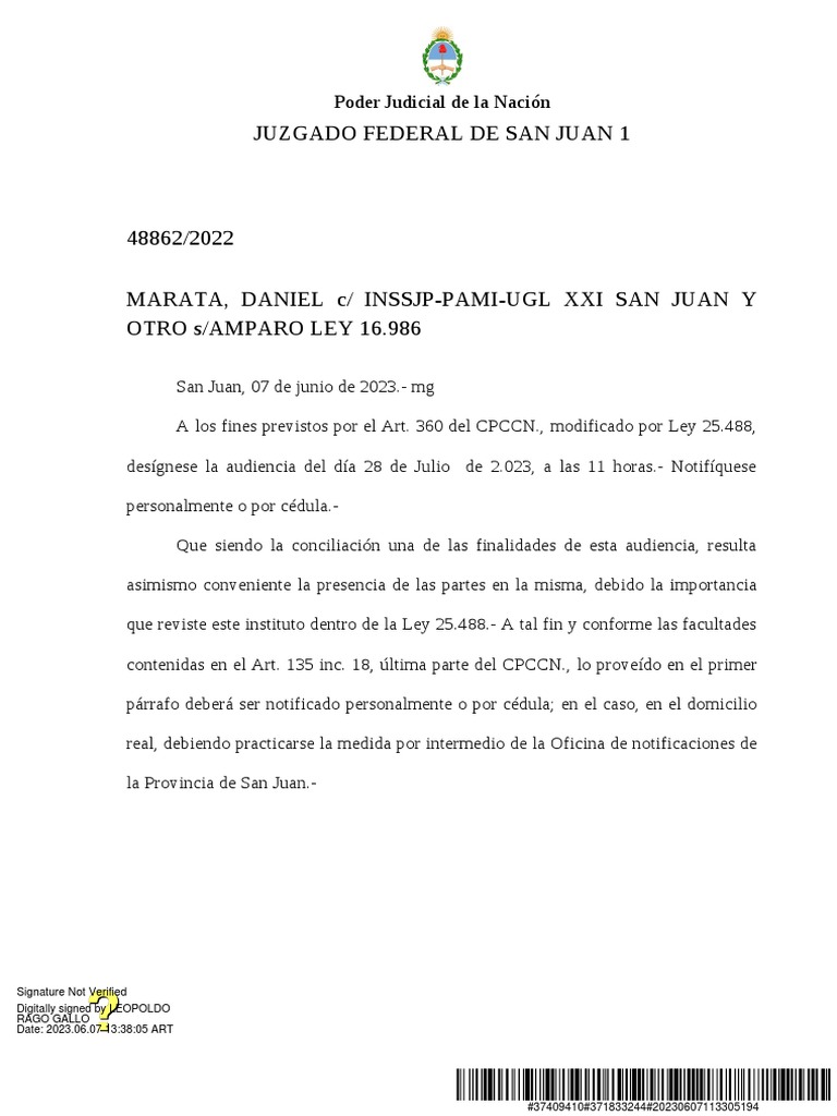 Proveido 08.06.2023 | PDF Proveido 08.06.2023 | PDF