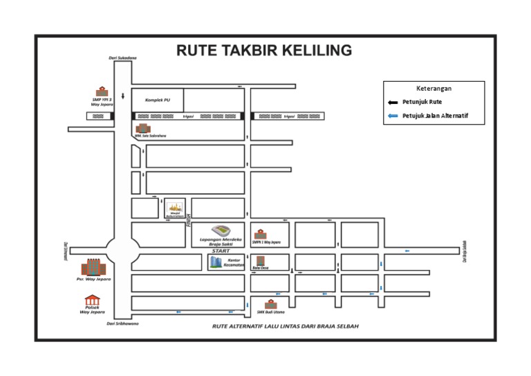 Denah Lokasi Takbir Keliling 2023 | PDF