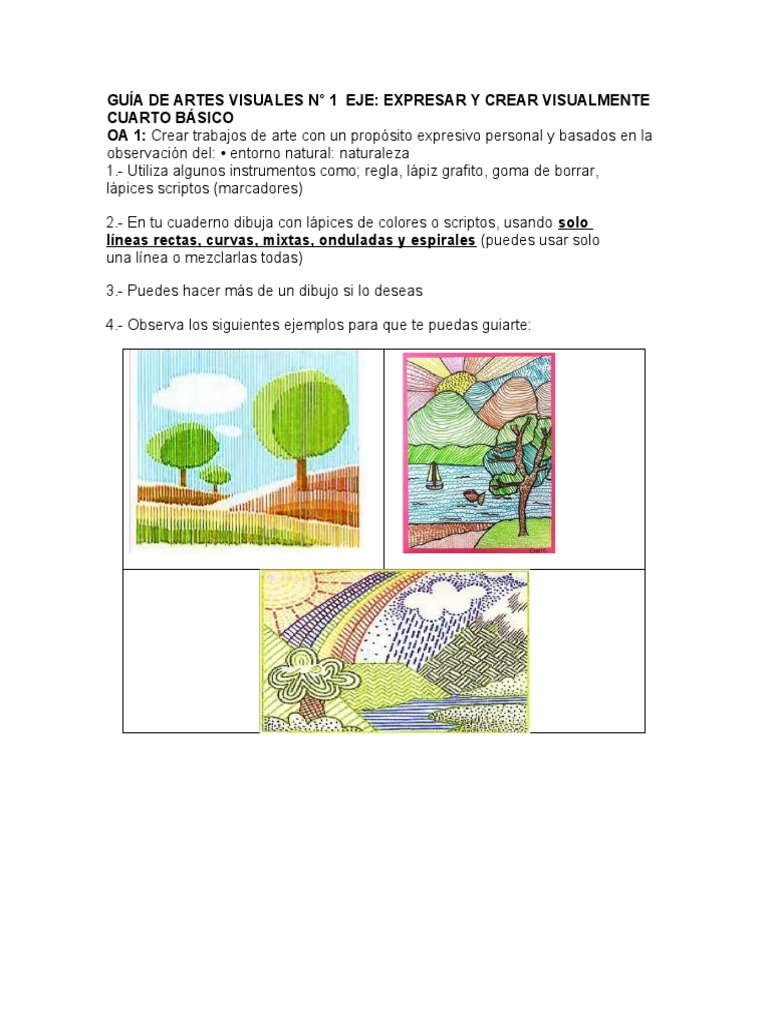 4° Básicos Guía N°1 Artes Visuales | PDF