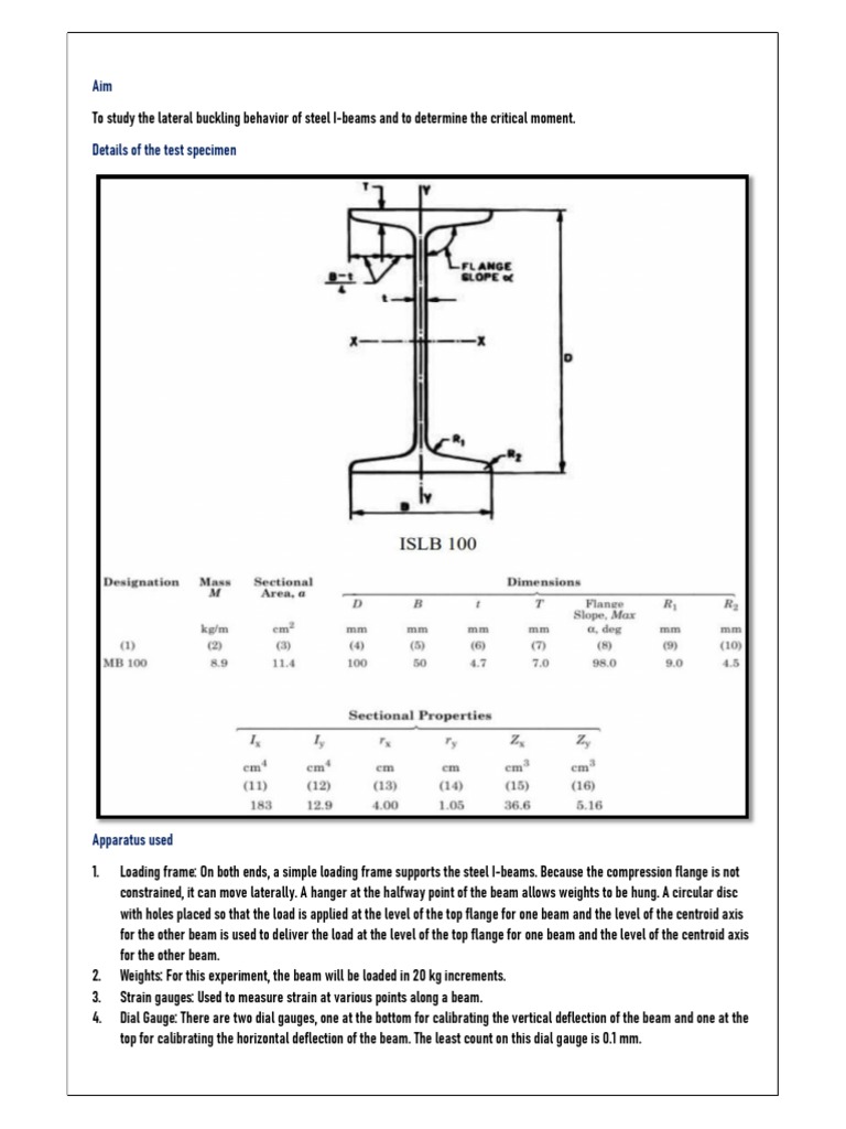 Lateral Buckling | PDF | Beam (Structure) | Buckling