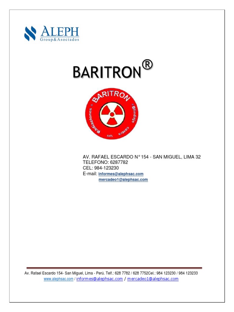Baritron-Ficha Tecnica1 | PDF