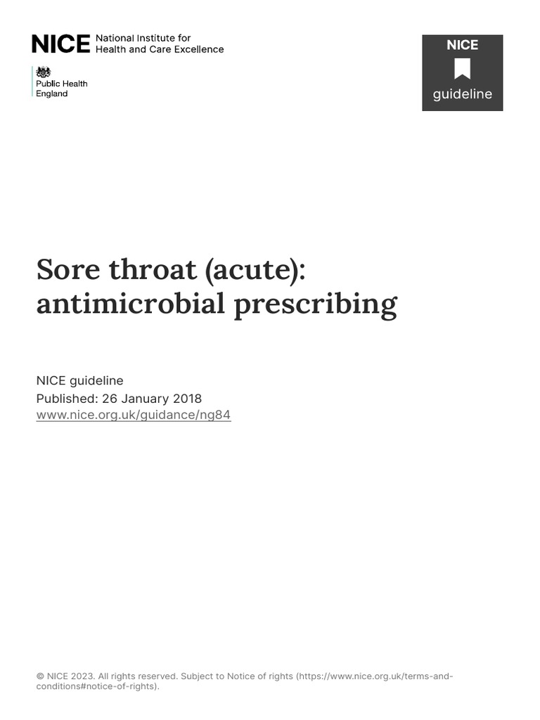 Sore Throat Acute Antimicrobial Prescribing PDF 1837694694085 | PDF ... Sore Throat Acute Antimicrobial Prescribing PDF 1837694694085 | PDF ...