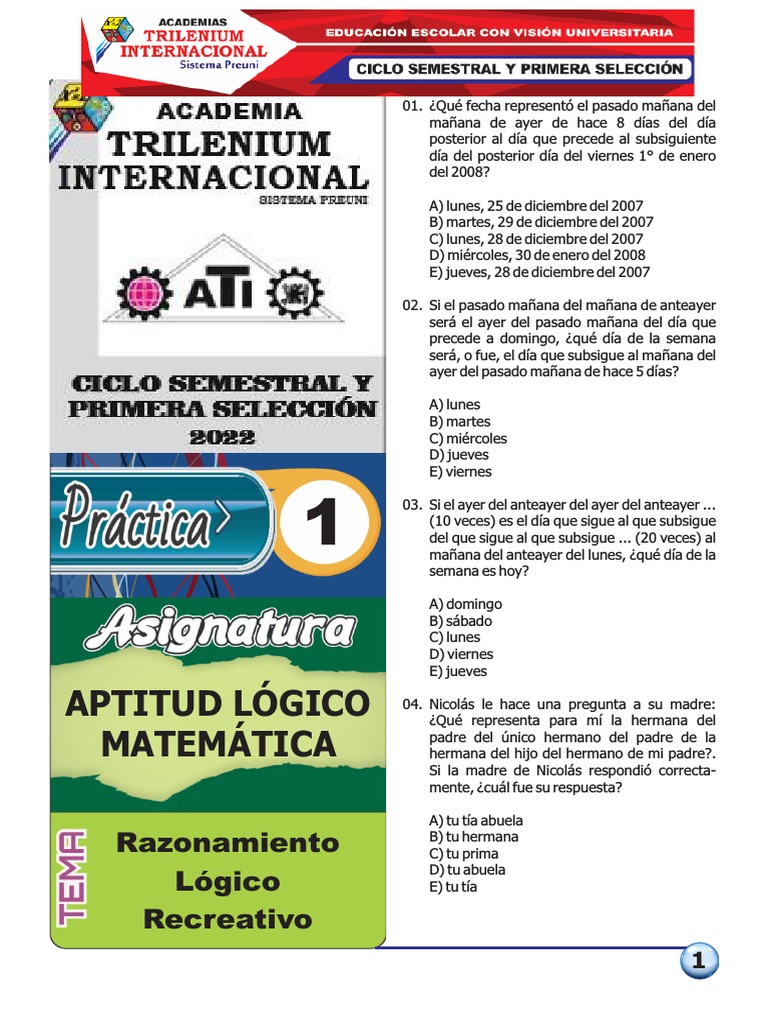 Apt. Lóg. Mat. 01 - 2022-Ii-Práctica | PDF