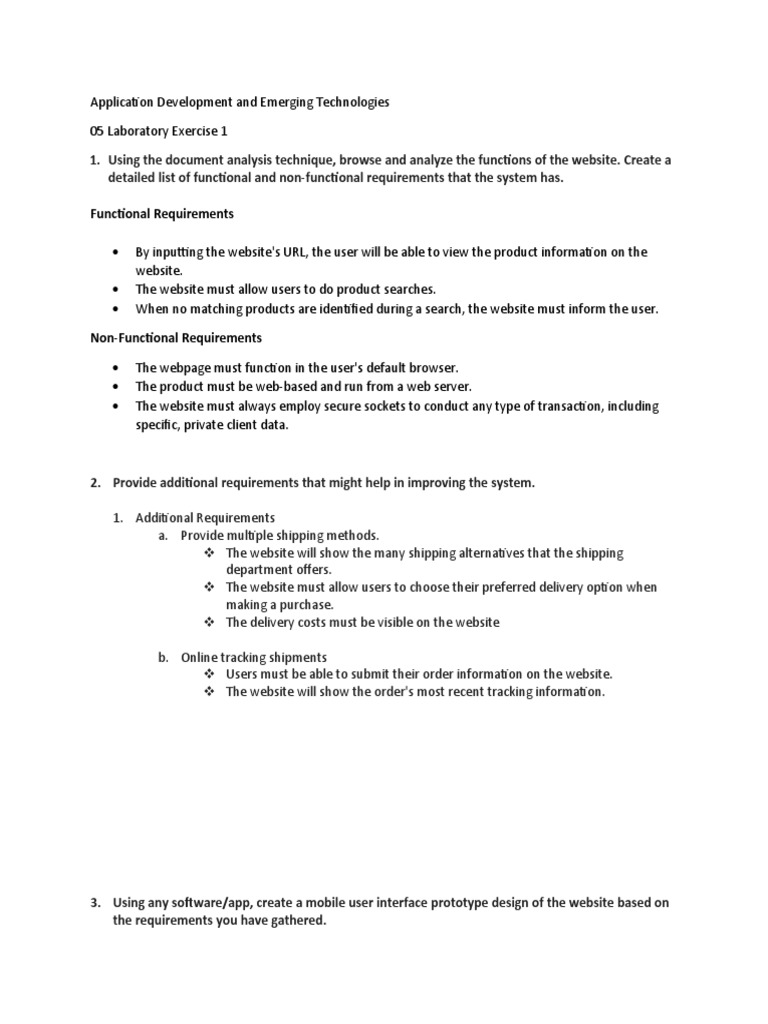 05 Laboratory Exercise 1 | PDF