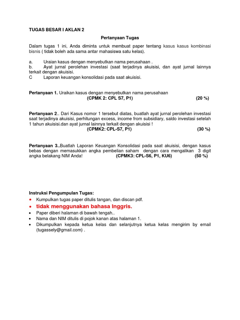 Tugas Besar I Aklan 2 | PDF