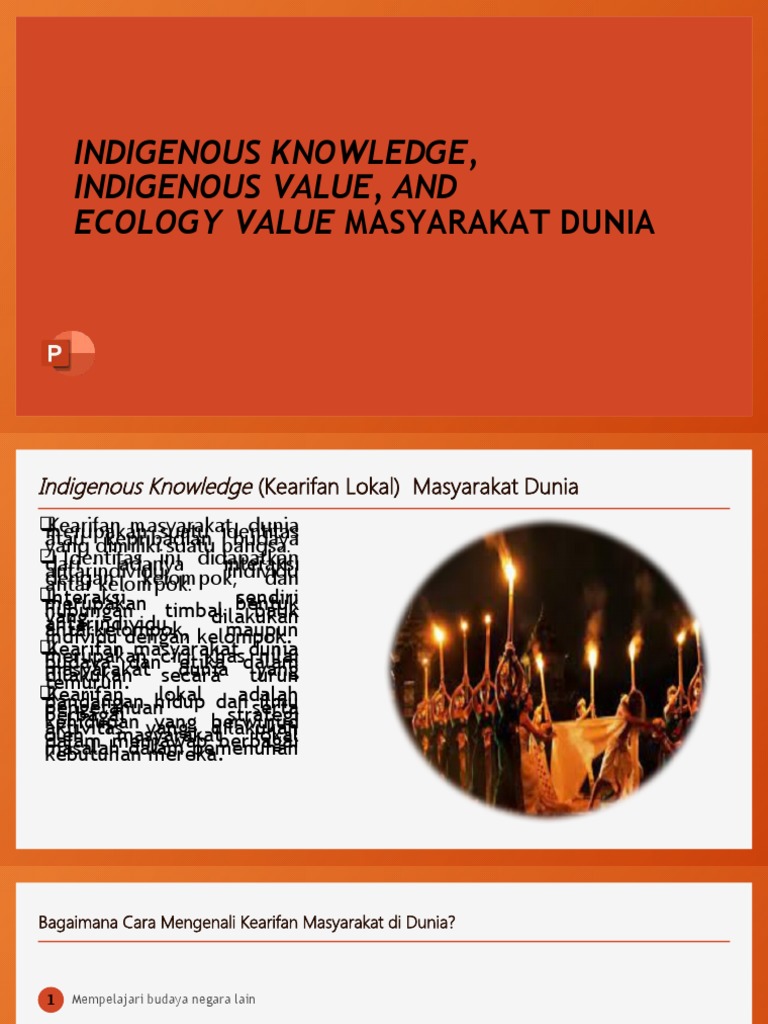 Indigenous Knowledge, Indigenous Value, and Ecology Value Masyarakat ...