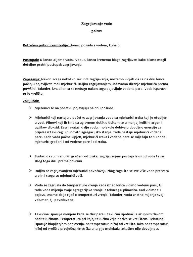 Zagrijavanje Vode | PDF