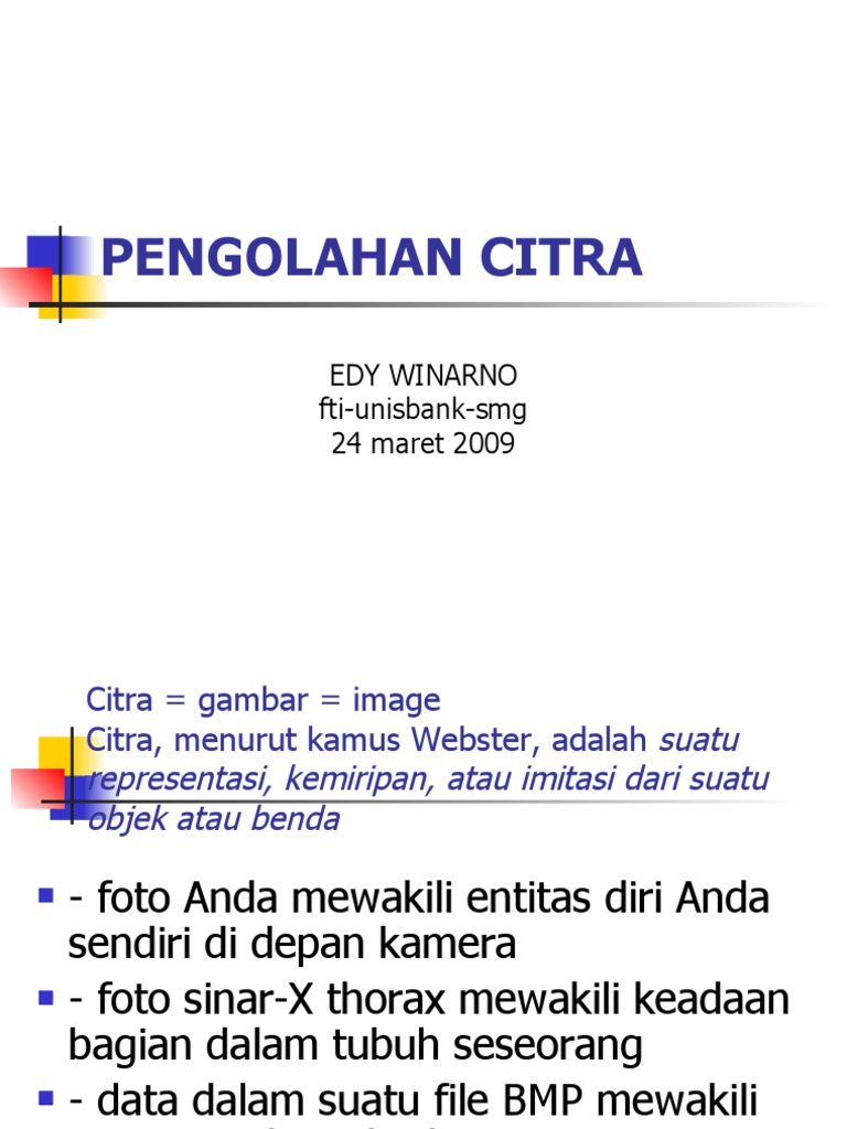 Pengolahan Citra Digital: Konsep dan Aplikasi | PDF