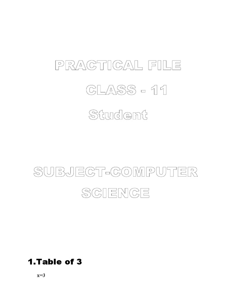 pRACTICAL FILE | PDF | Area | Computer Science