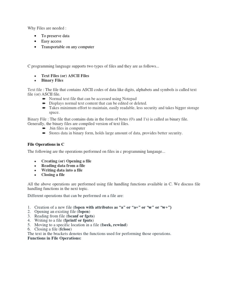 Unit 5 Basics of File Handling | PDF | Computer File | Text File