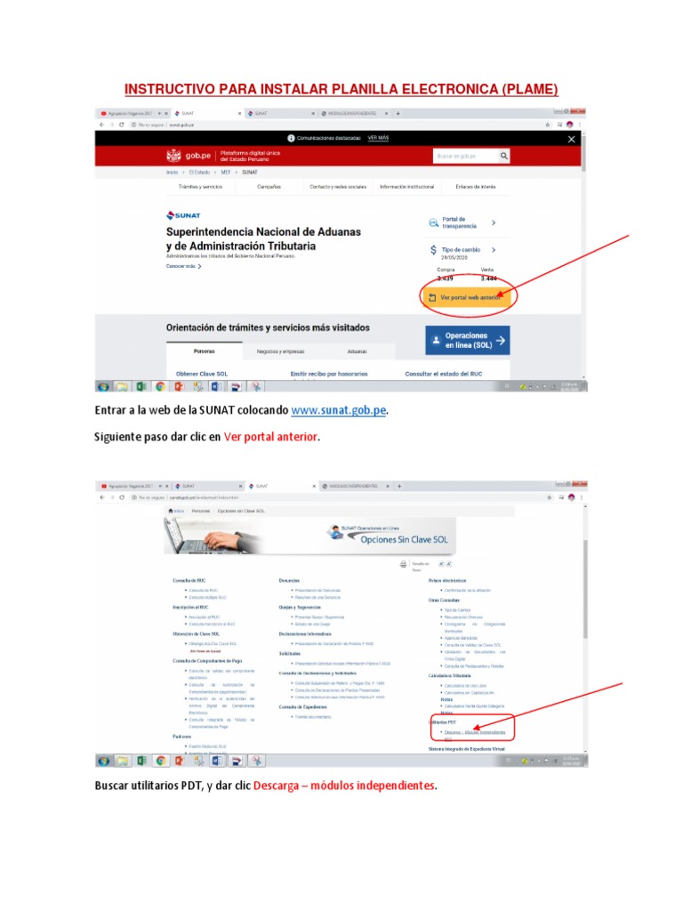 Instructivo para Instalar Planilla Electronica Plame | PDF | Negocios | Finanzas y dinero