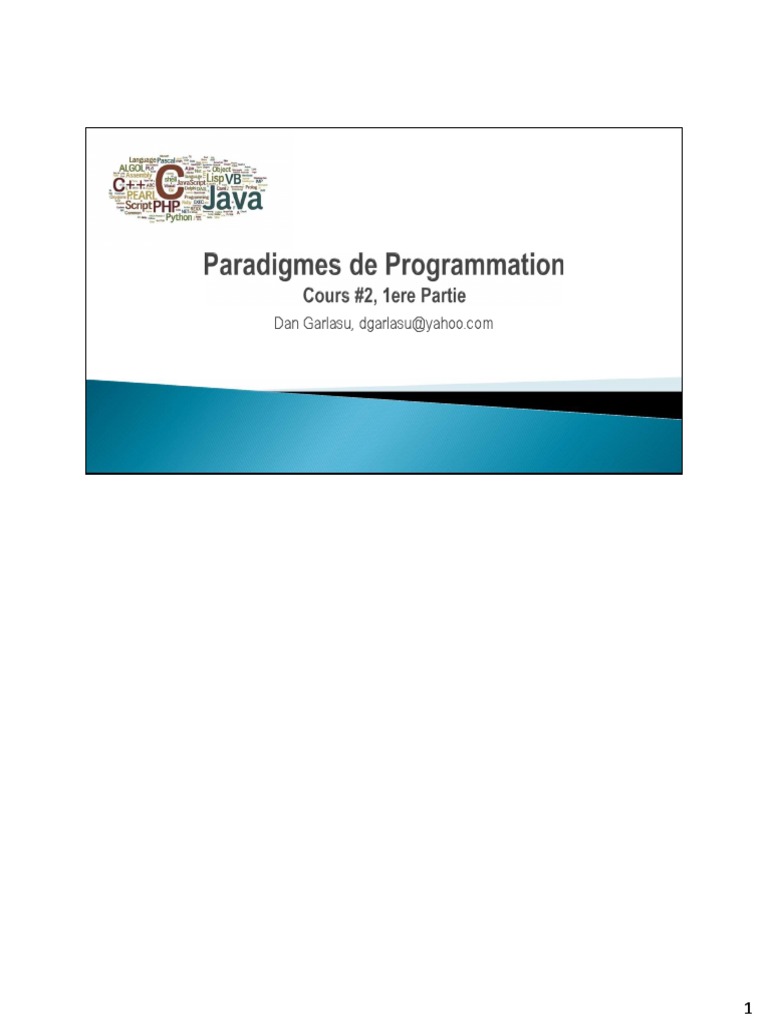 3cours #2 (Part 1) Imperative Programming Paradigm | PDF | Méthode agile | Programmation ...