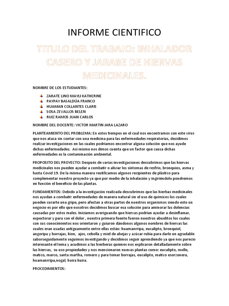 Informe Cientifico | PDF | Contaminación