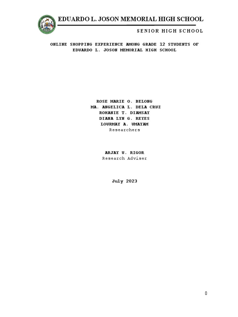 Chapter 1 and 2 Imrad | PDF | Online Shopping | Statistics