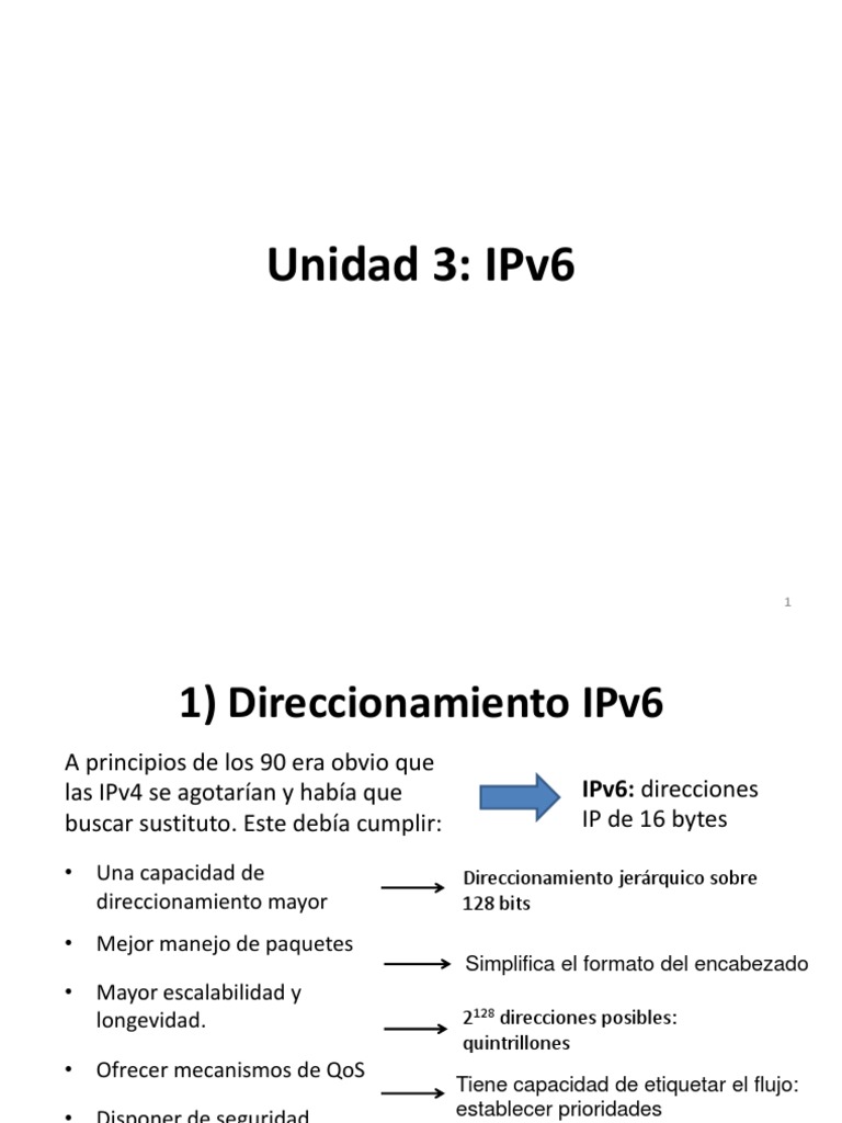 Unidad 3 - IPv6 | PDF | Yo Pv6 | Enrutador (Computación)