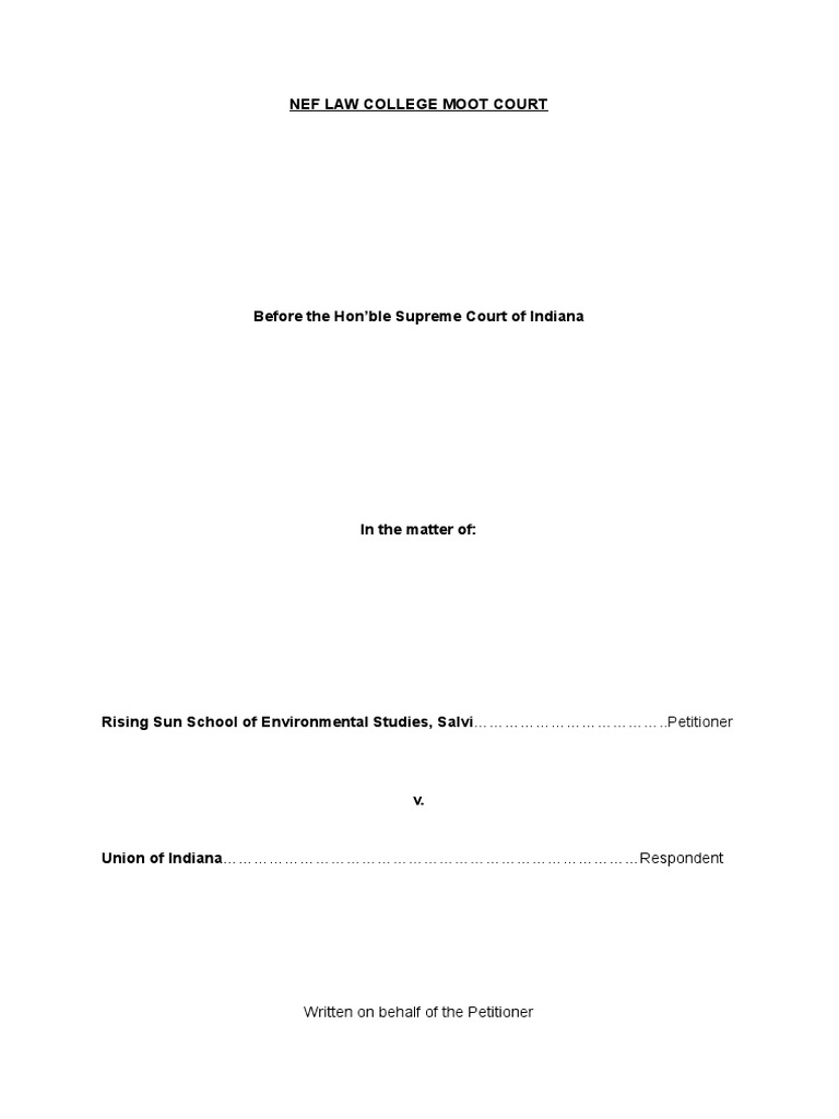 Moot Problem 3 Solved | PDF | Law