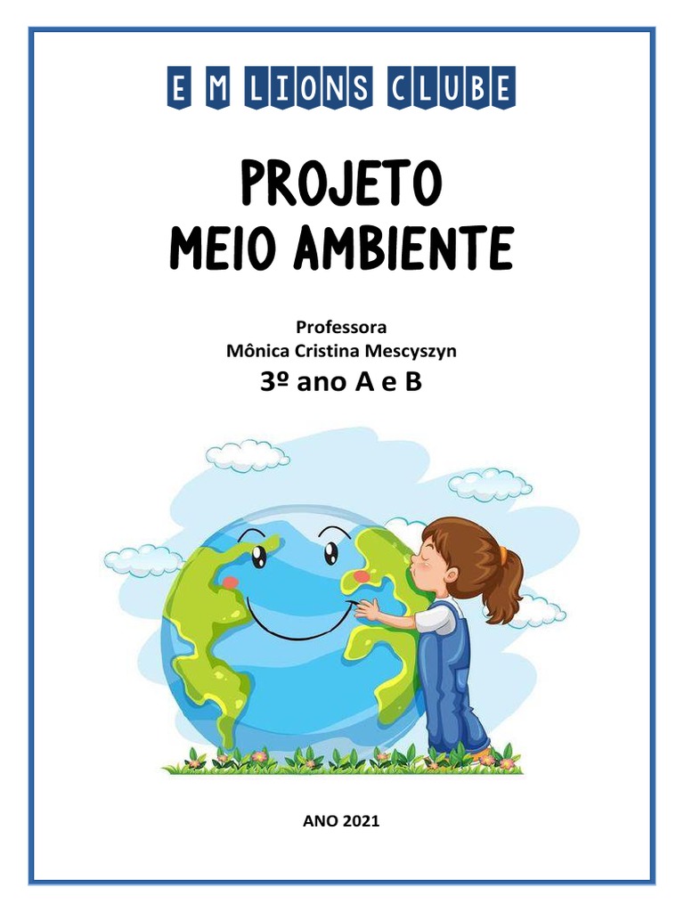 Projeto Meio Ambiente Mônica 3º Ano A e B | PDF